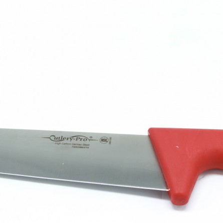 Butcher Knife Straight Red Handle 230Mm