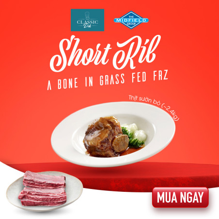 Short Rib A Bone In Grass Fed Frz (~2.4kg) - Midfield